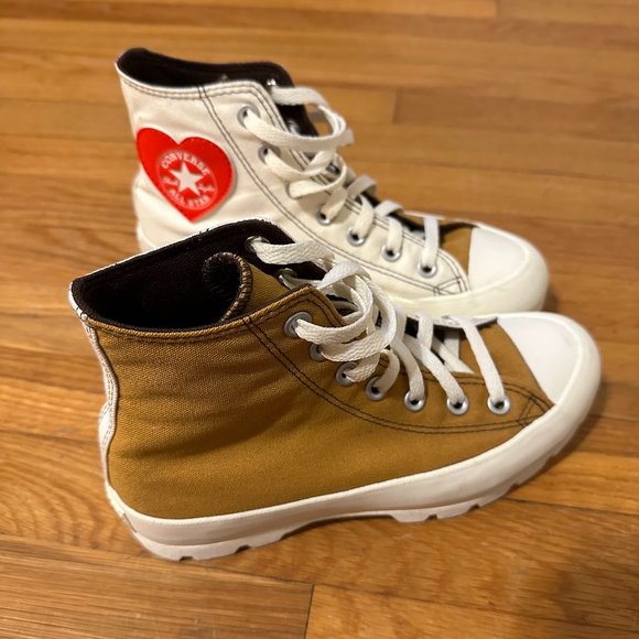 Converse | Shoes | Custom Lugged Platform Converse With Heart Logo ...